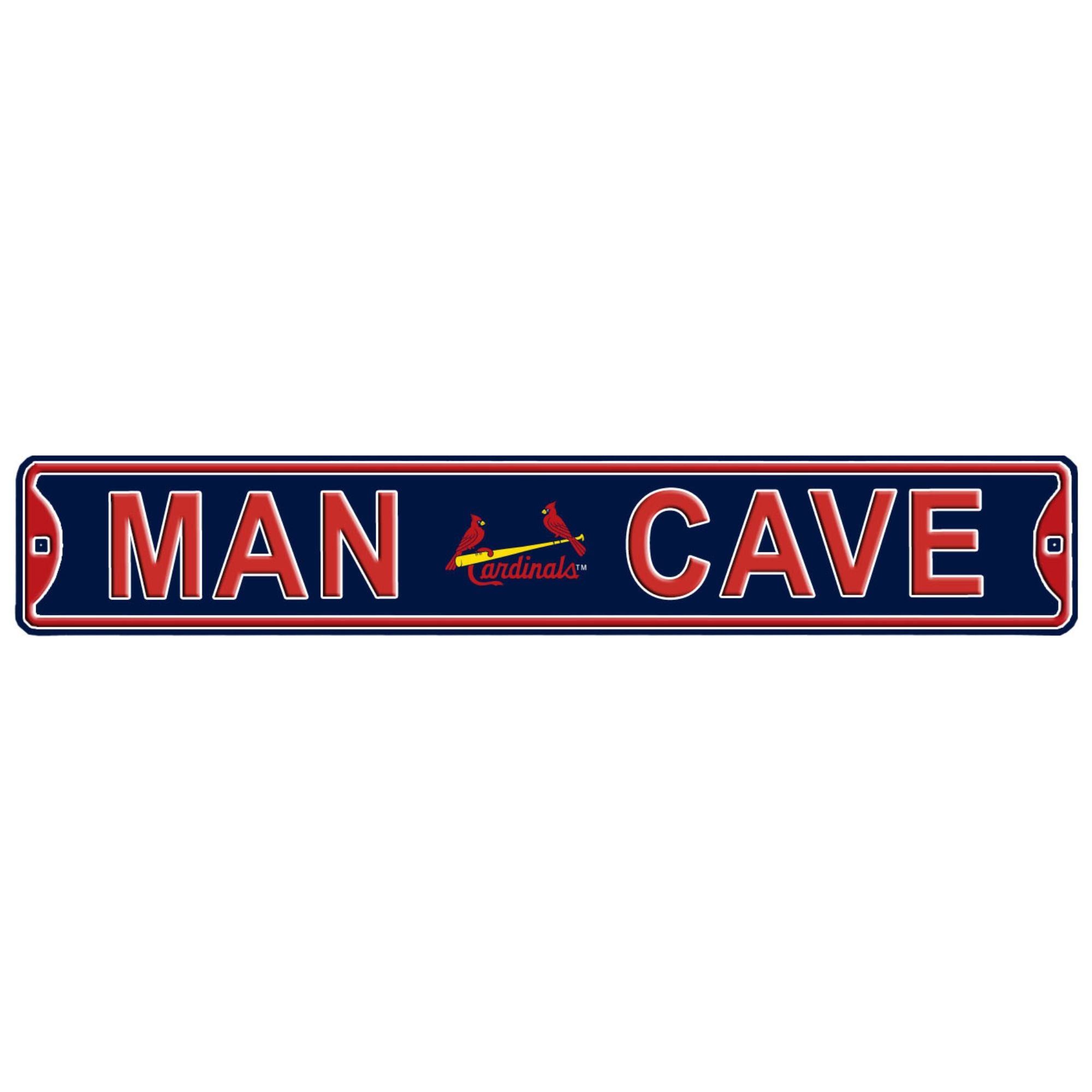 St. Louis Cardinals - MAN CAVE - Embossed Steel Street Sign ...