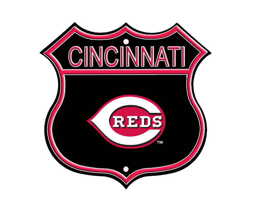 Cincinnati Reds Embossed Steel Route Sign – authenticstreetsigns