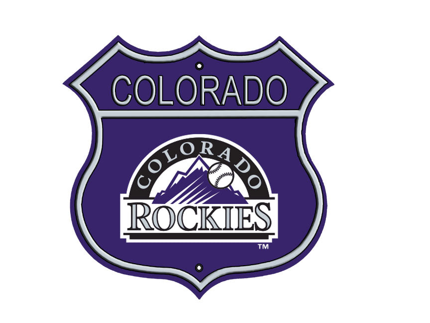 Colorado Rockies Embossed Steel Route Sign – authenticstreetsigns