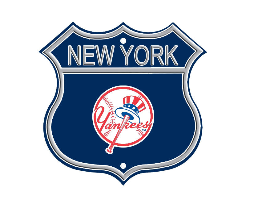 New York Yankees Embossed Steel Route Sign – authenticstreetsigns