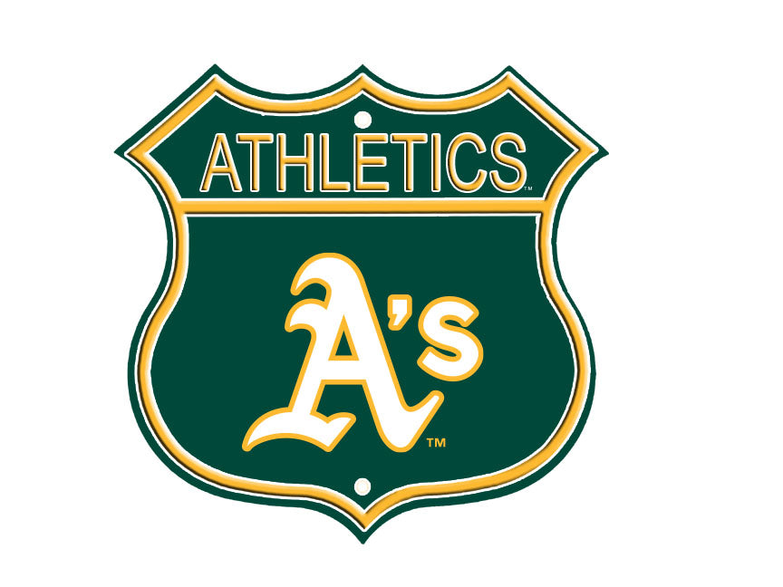 Athletics Embossed Steel Route Sign – authenticstreetsigns