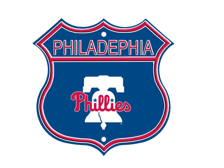 Philadelphia Phillies Embossed Steel Route Sign – authenticstreetsigns