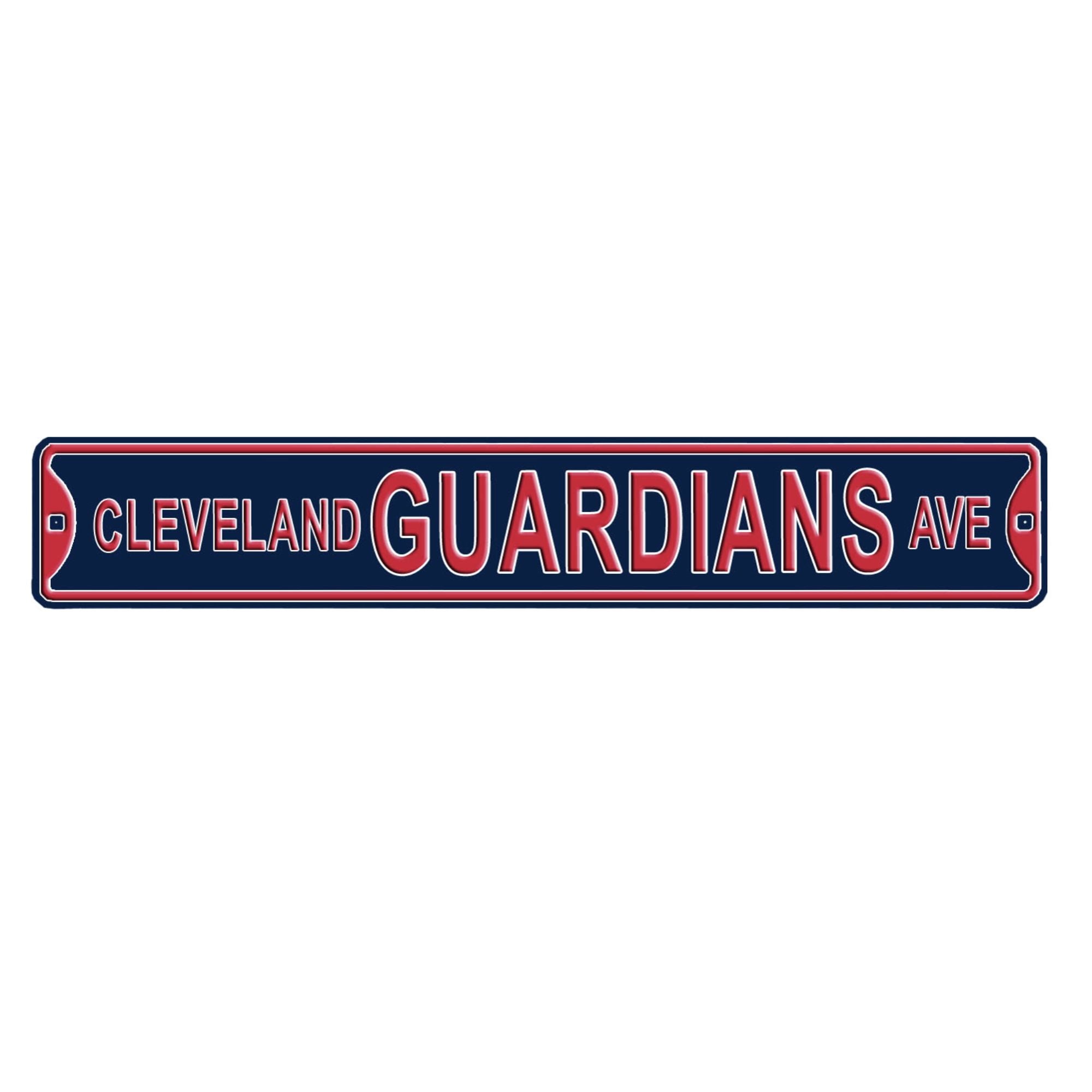 Cleveland Guardians Ave - 2024 - Embossed Steel Street Sign ...