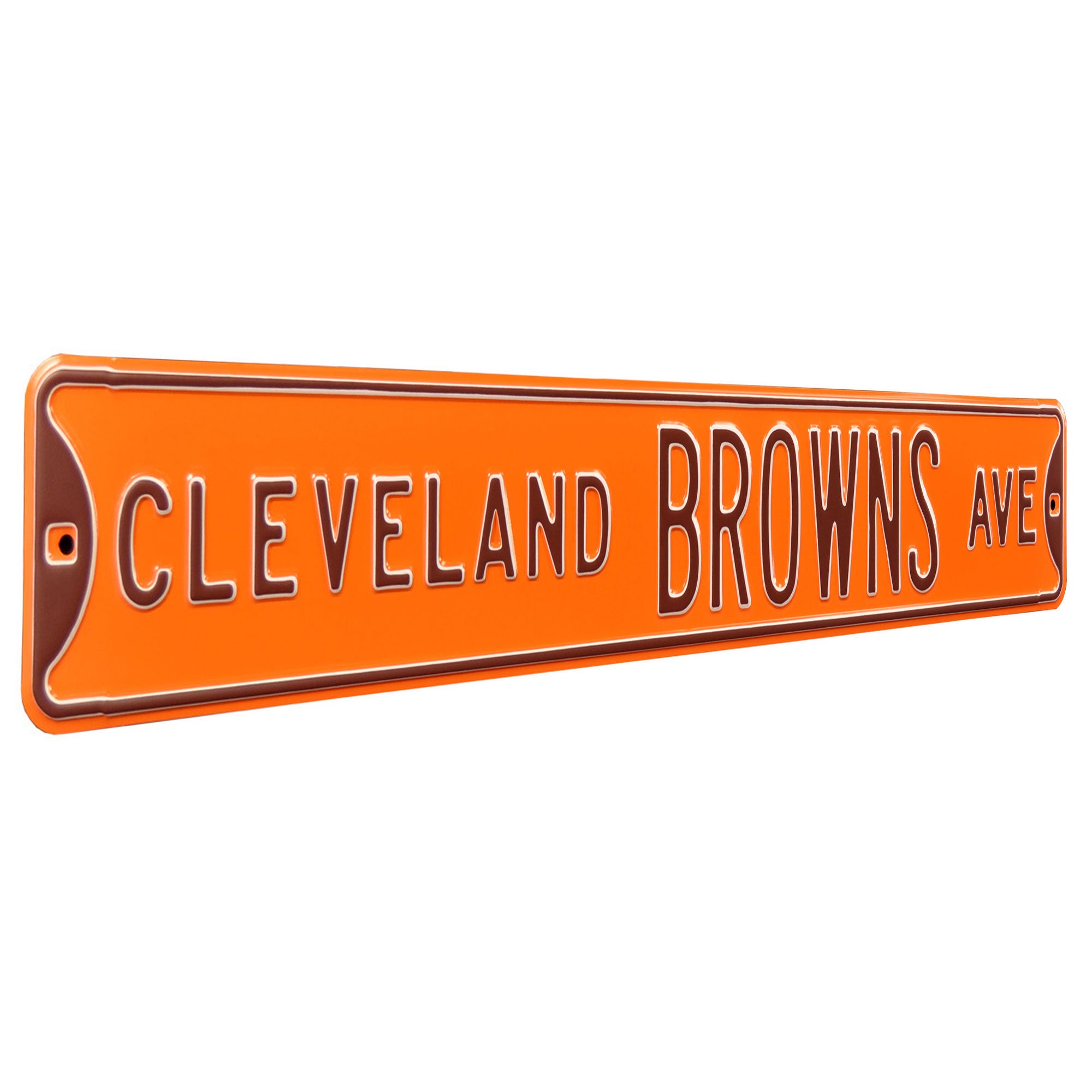 Cleveland Browns Ave - Embossed Steel Street Sign – authenticstreetsigns
