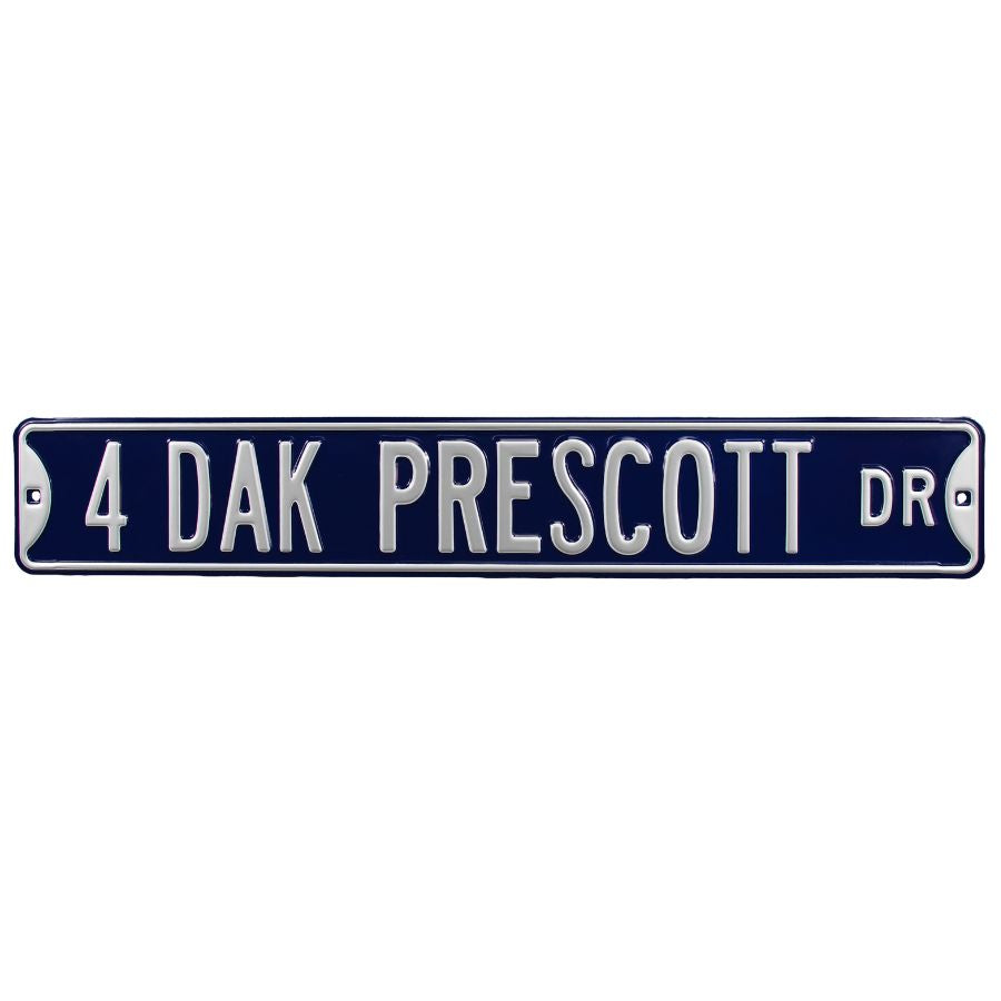 Dallas Cowboys - 4 DAK PRESCOTT DR - Embossed Steel Street Sign ...