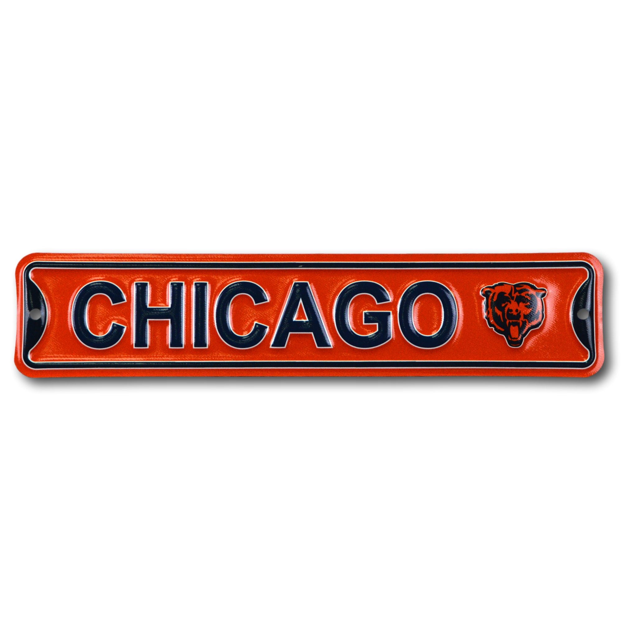 Chicago Bears - CITY LOGO- Steel Embossed NFL Mini Street Sign ...