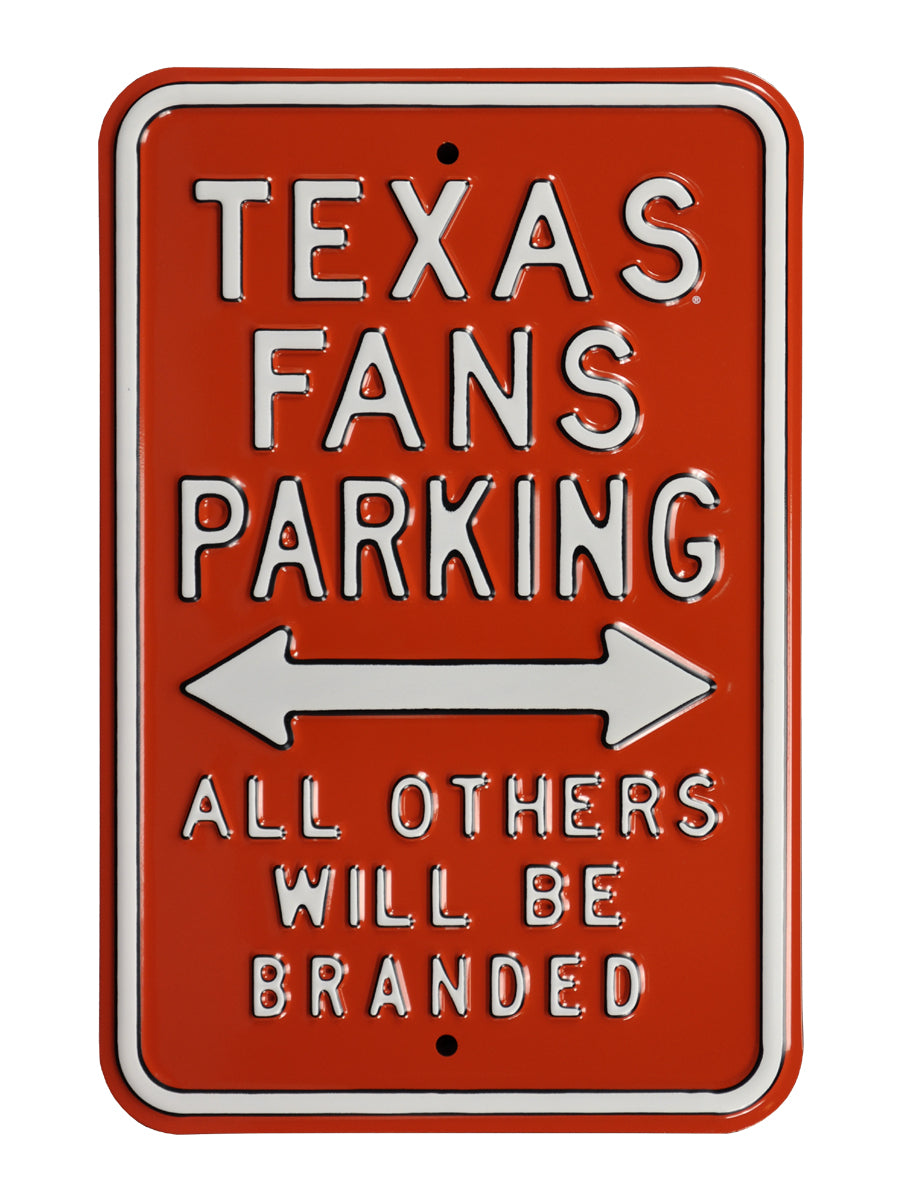 Texas/Branded - Embossed Steel Parking Sign – authenticstreetsigns