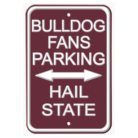 MSU/HAIL State - Mississippi State Bulldogs - Embossed Steel Parking S ...