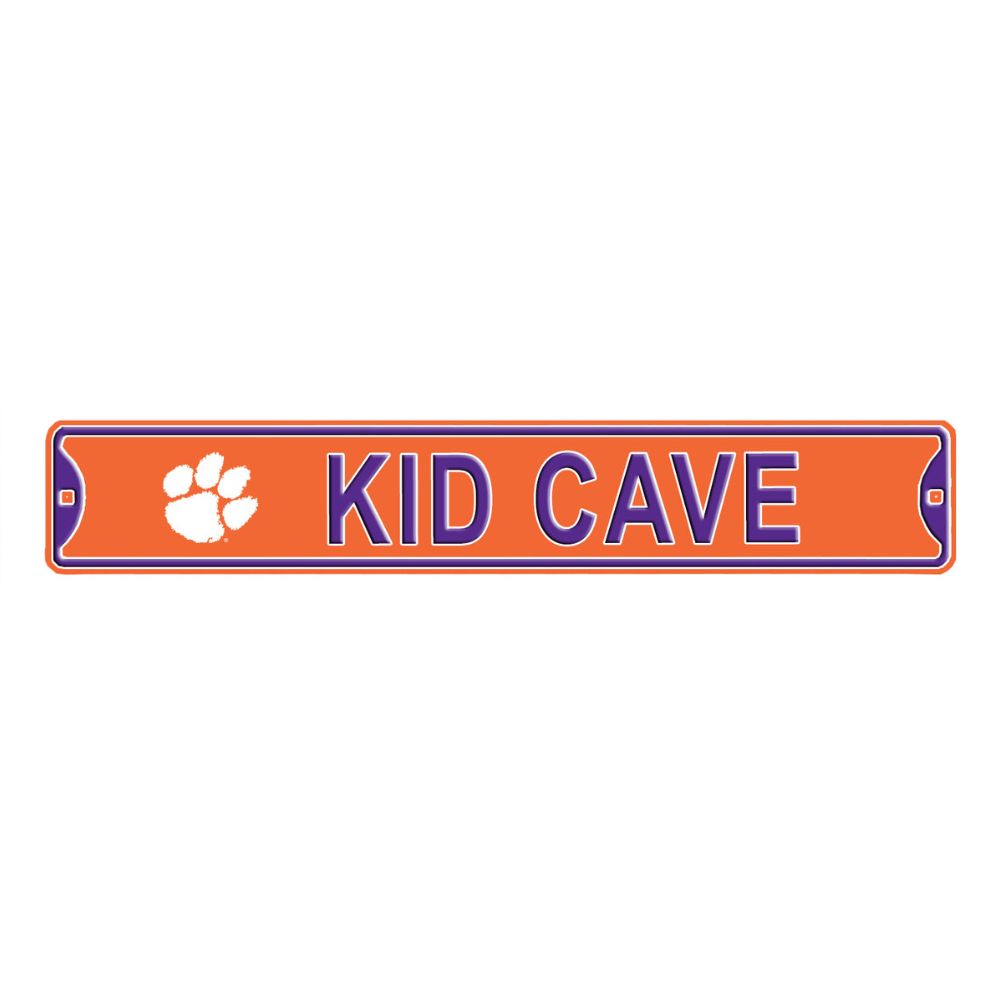 Clemson Tigers - KID CAVE -Steel Embossed NCAA Mini Street Sign ...
