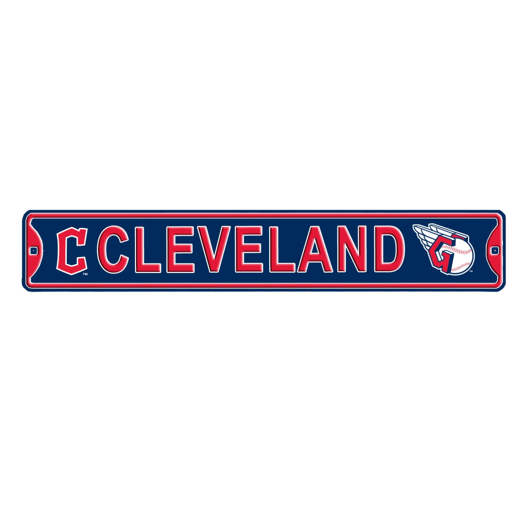 Cleveland Guardians -CITY LOGO- Steel Embossed MLB Mini Street Sign ...