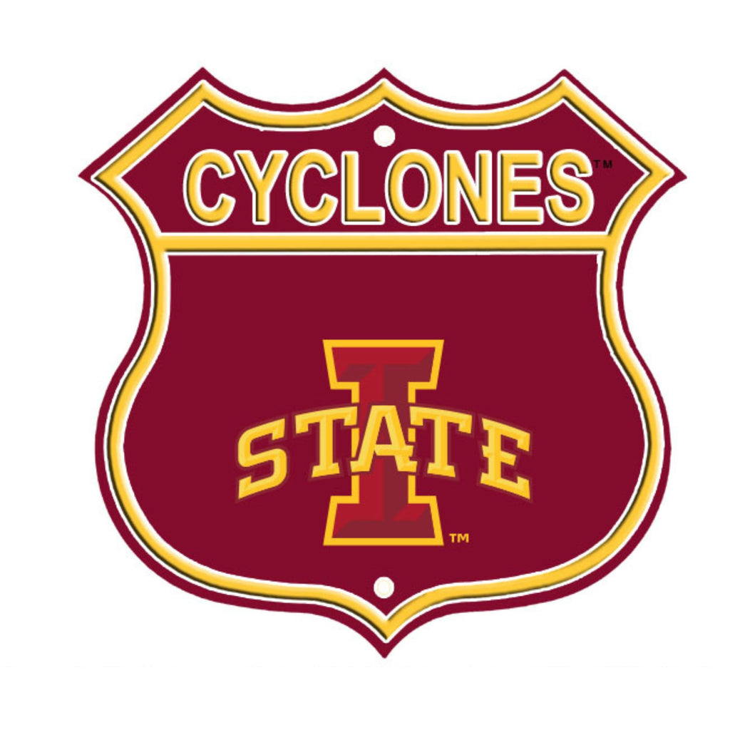 Iowa State Cyclones Embossed Steel Route Sign – authenticstreetsigns