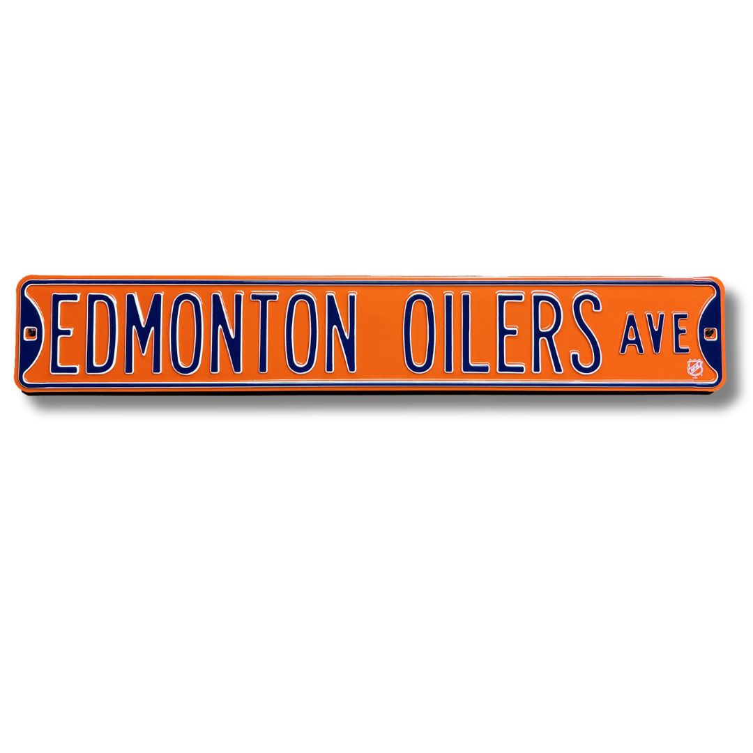 Edmonton Oilers - EDMONTON OILERS AVE - Embossed Steel Street Sign ...