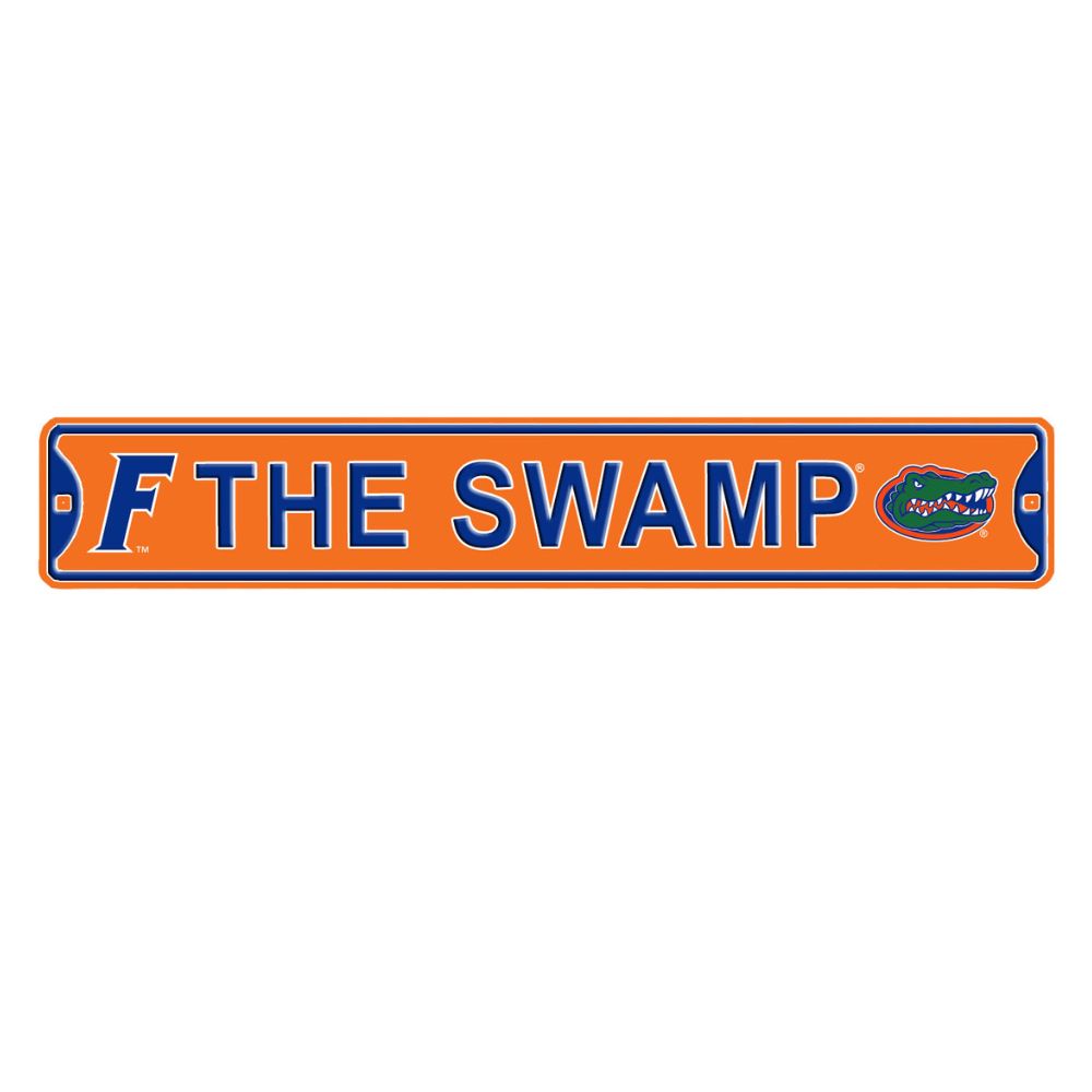 The Swamp Florida Gators - Steel Embossed NCAA Mini Street Sign ...