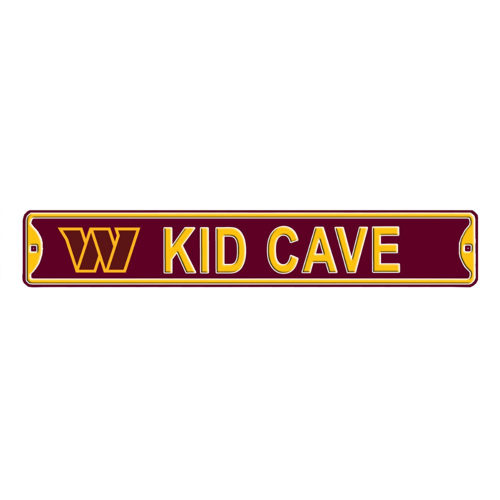 Washington Commanders - KID CAVE -Steel Embossed NFL Mini Street Sign ...