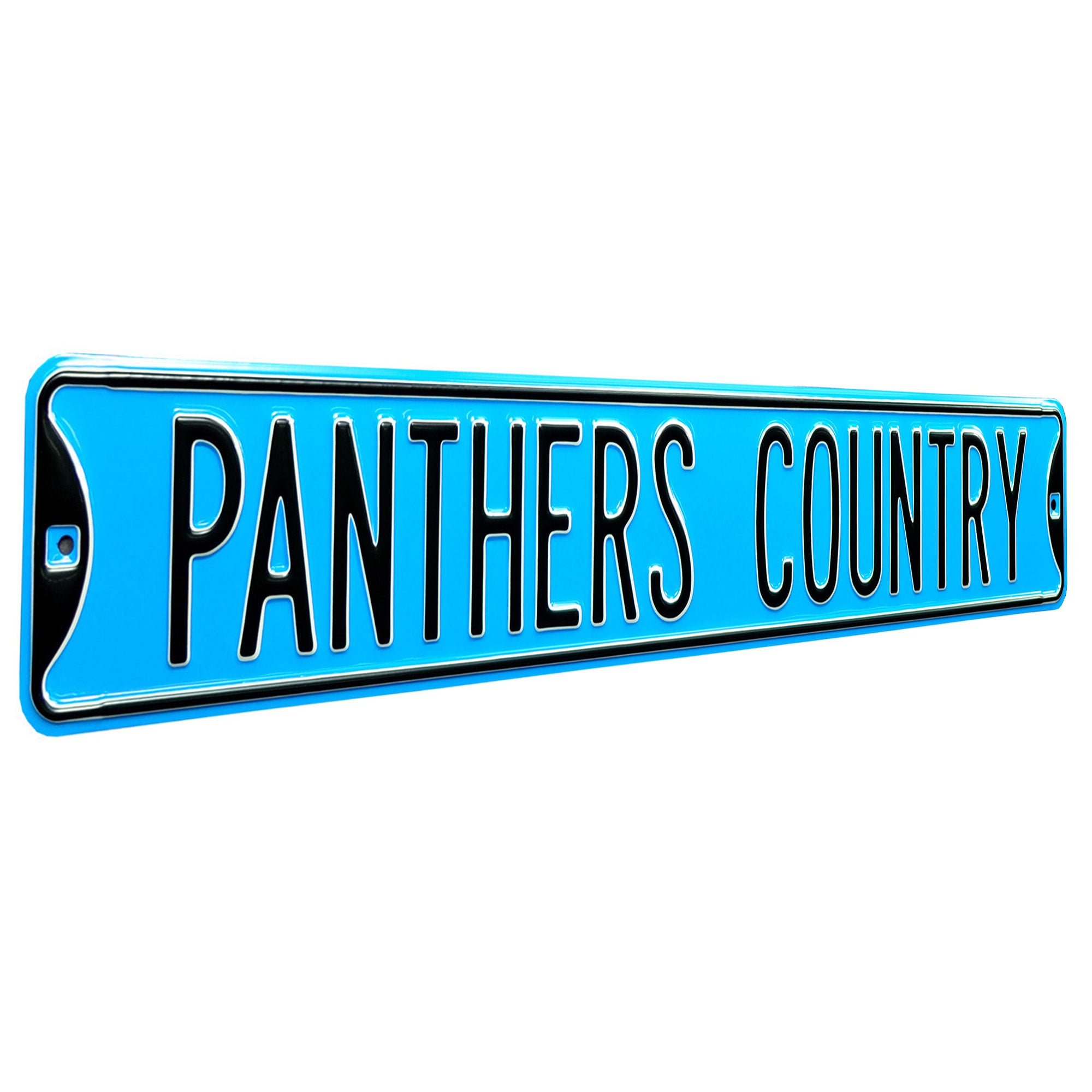 Carolina Panthers - PANTHERS COUNTRY - Throwback Embossed Steel Street ...