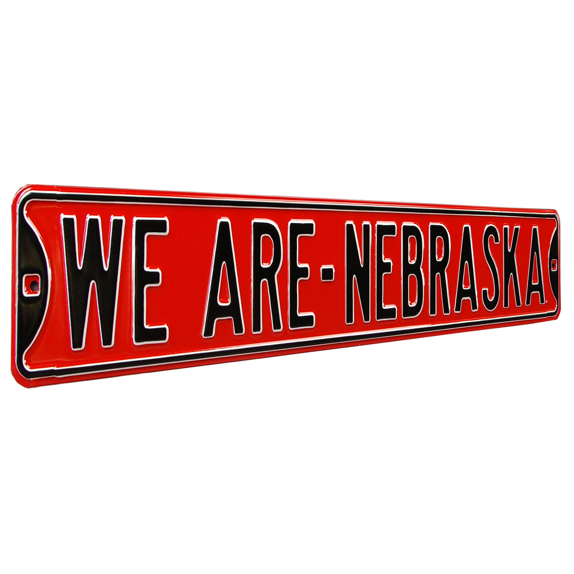 Nebraska Cornhuskers - WE ARE NEBRASKA - Embossed Steel Street Sign ...