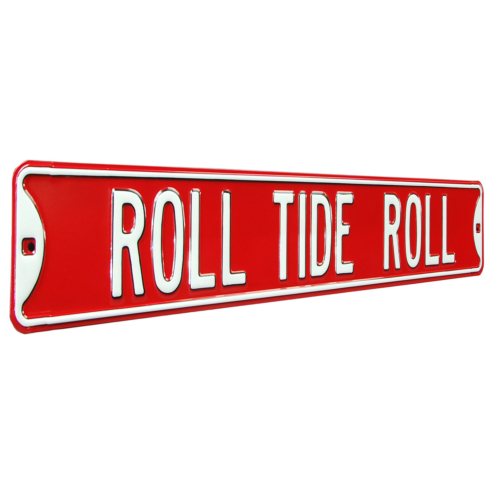 Alabama Crimson Tide - ROLL TIDE ROLL - Embossed Steel Street Sign ...
