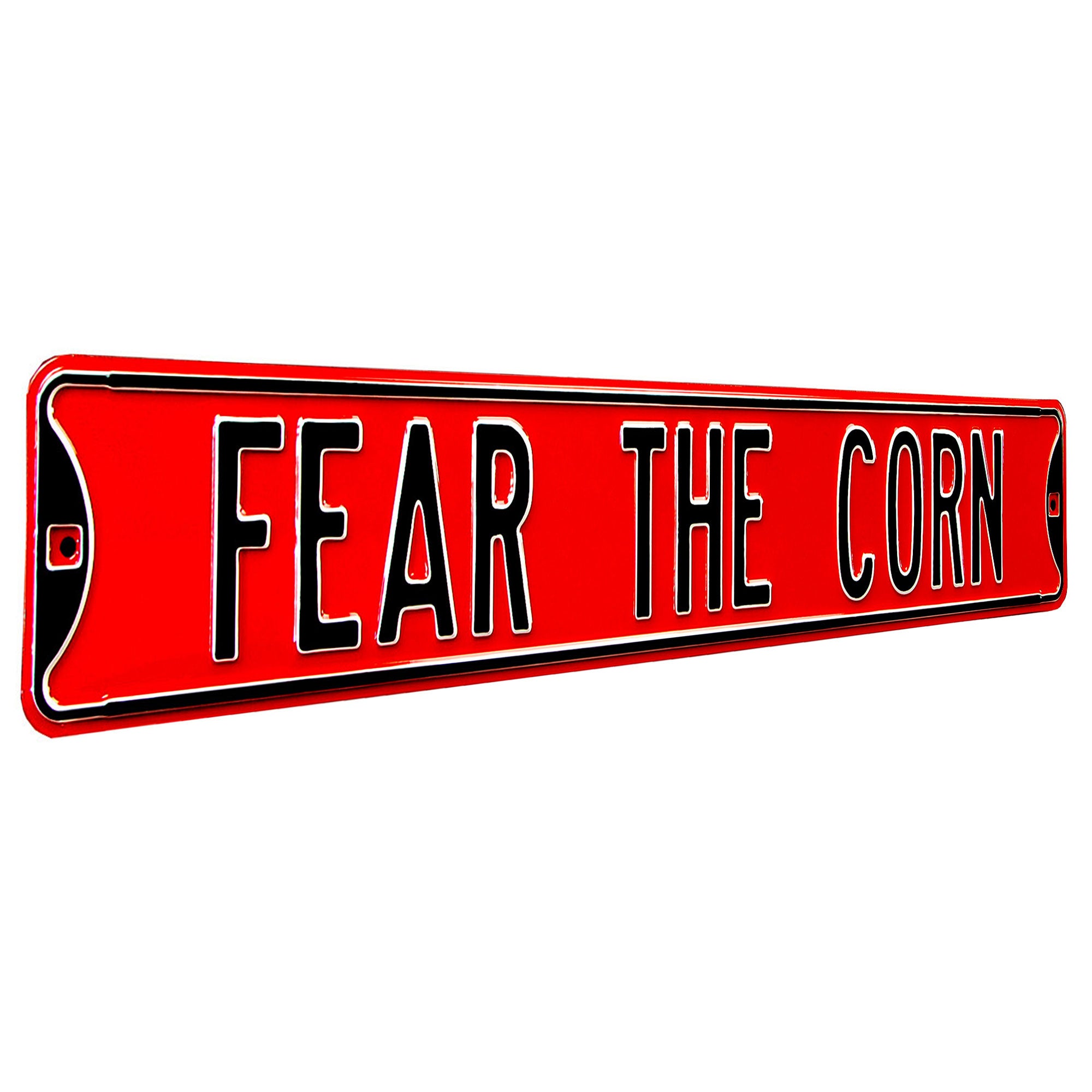 Nebraska Cornhuskers - FEAR THE CORN - Embossed Steel Street Sign ...
