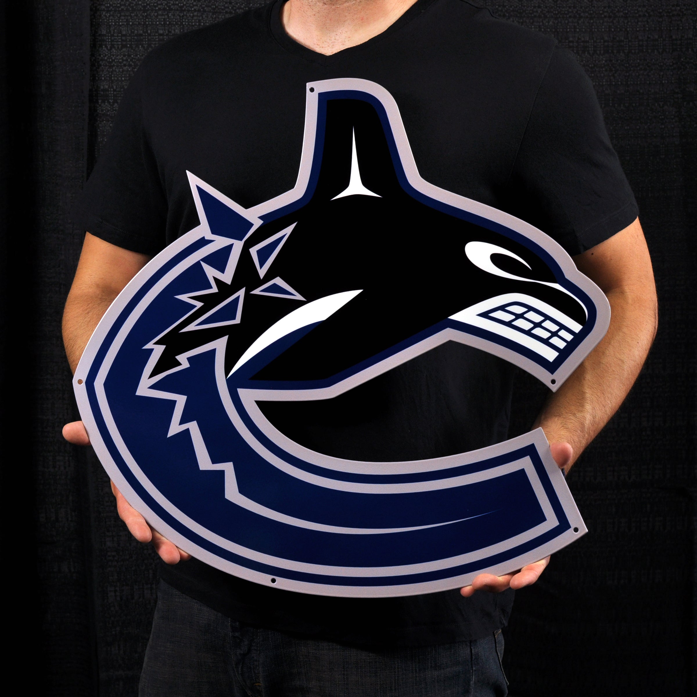 Vancouver Canucks 24" Statement Size Steel Laser Cut Sign ...
