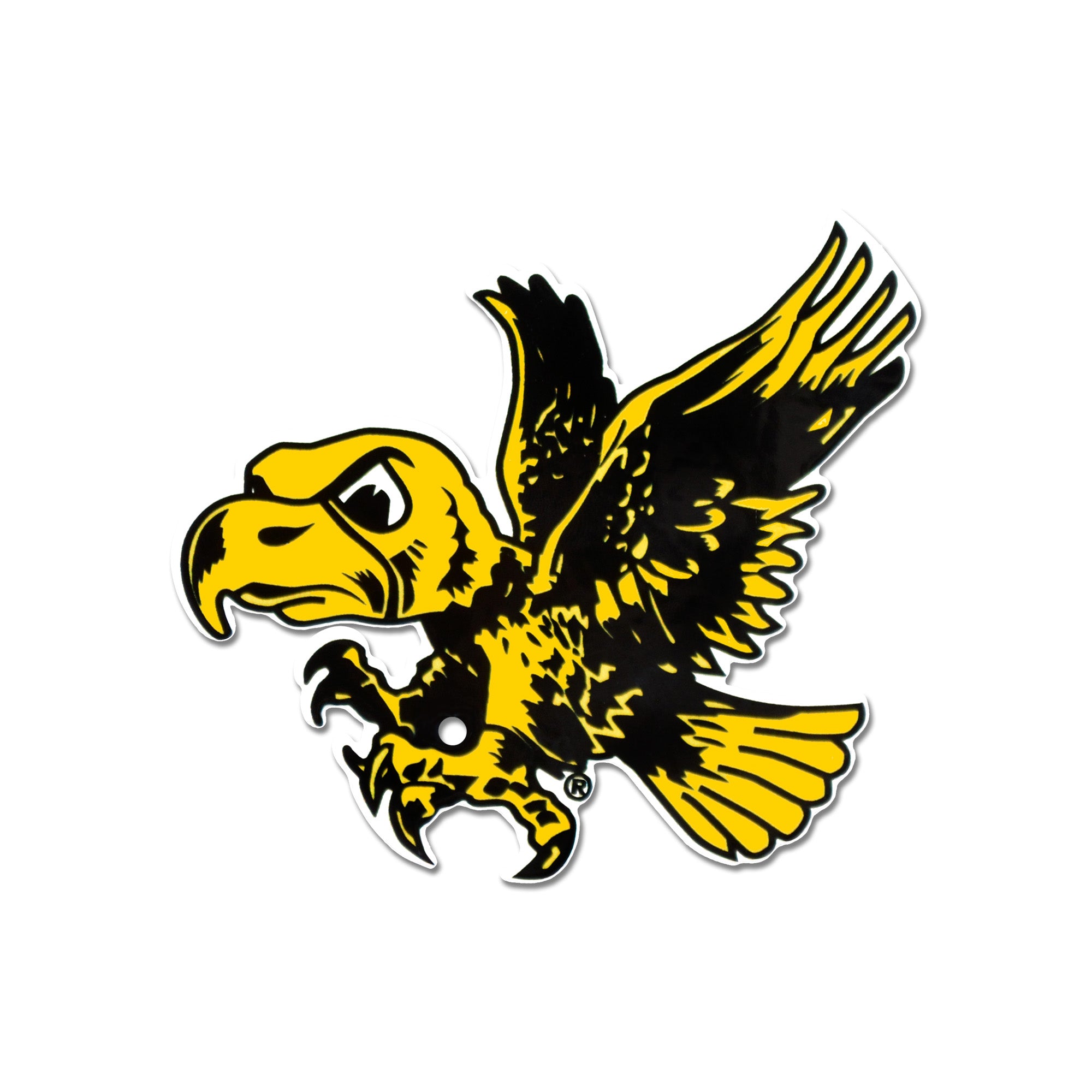 Iowa Hawkeyes - Flying Herky Steel Super Magnet – authenticstreetsigns